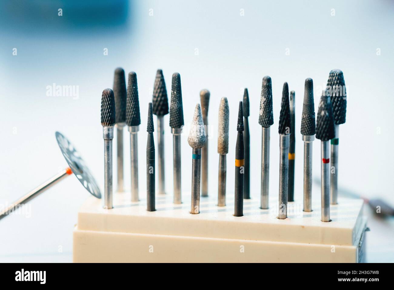 Grinding tools and drills for dental technicians Stock Photo - Alamy
