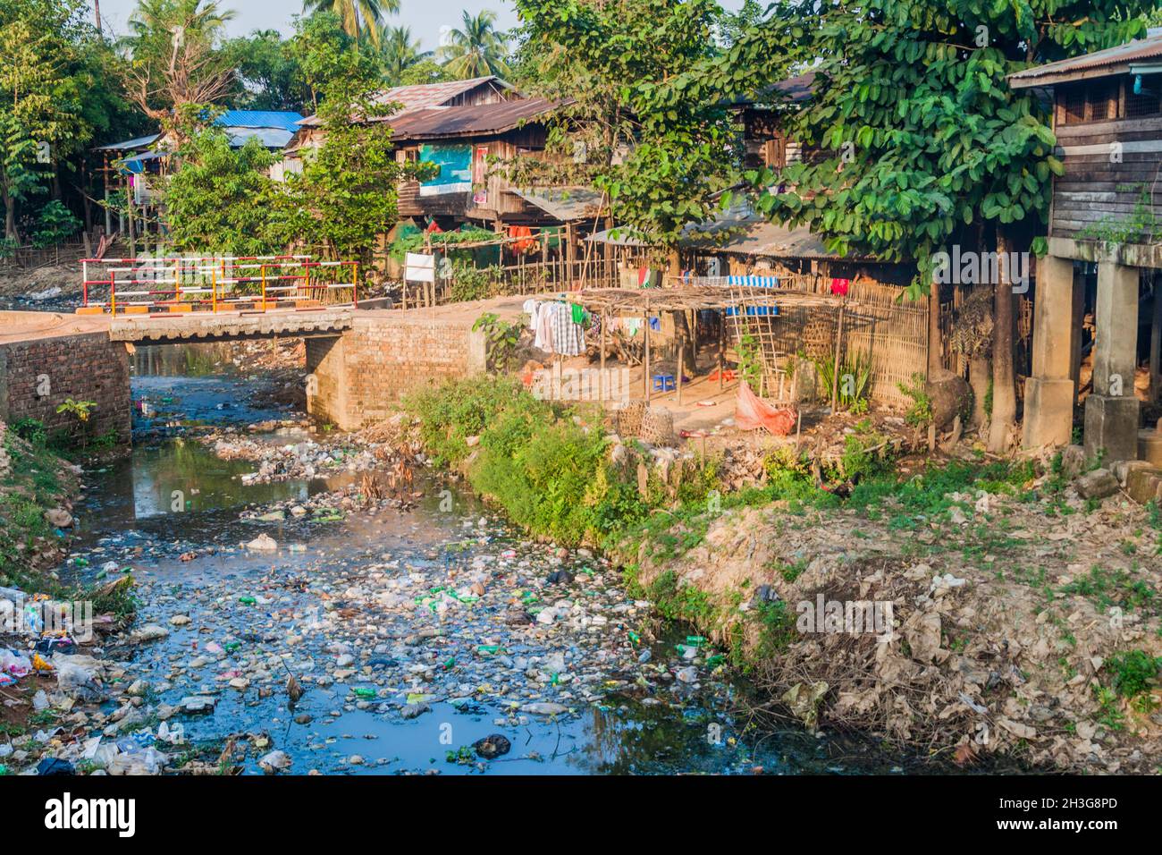 Small houses in Bago, Myanmar Stock Photo - Alamy