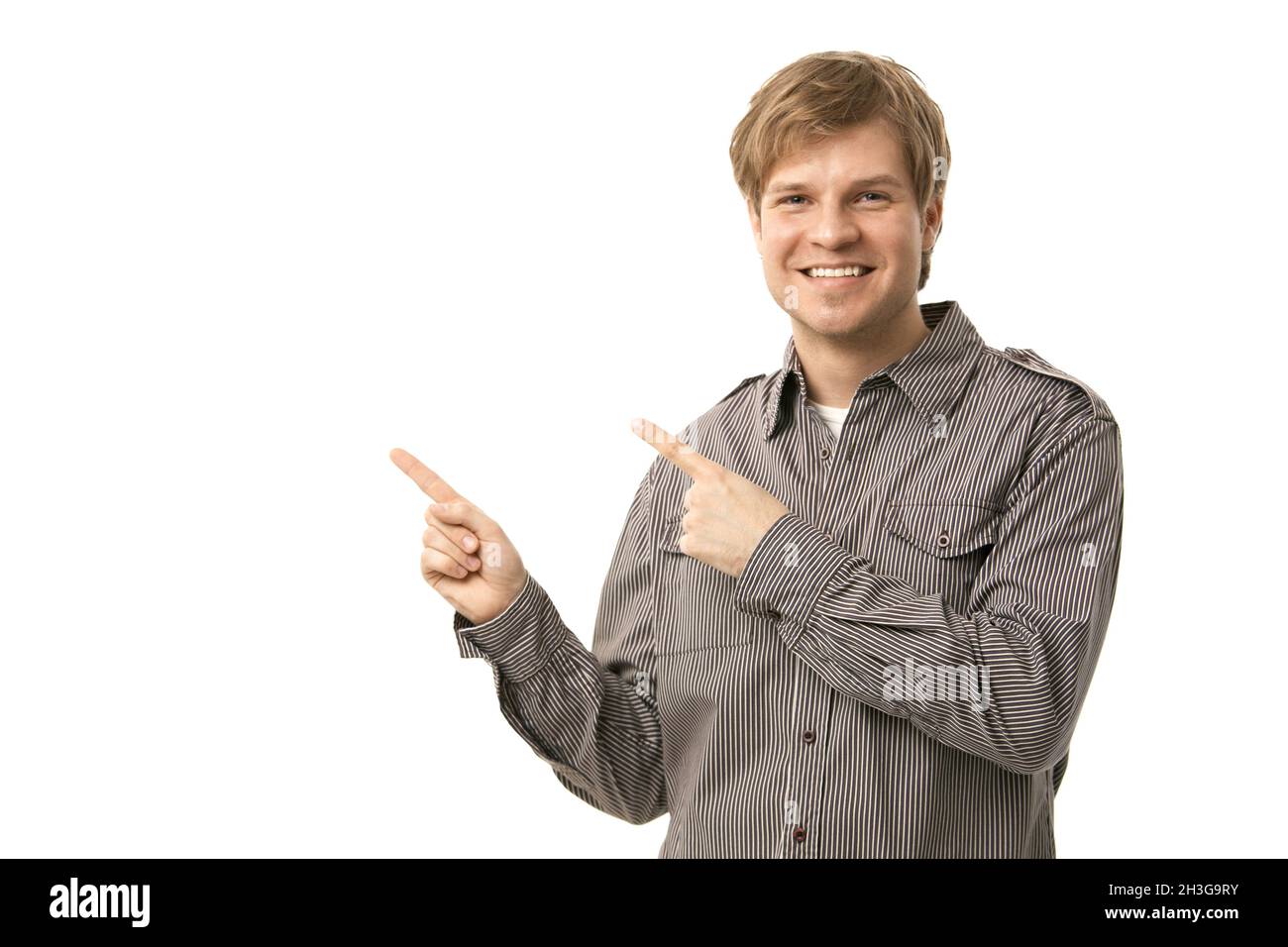 Young man hand on face Cut Out Stock Images & Pictures - Alamy