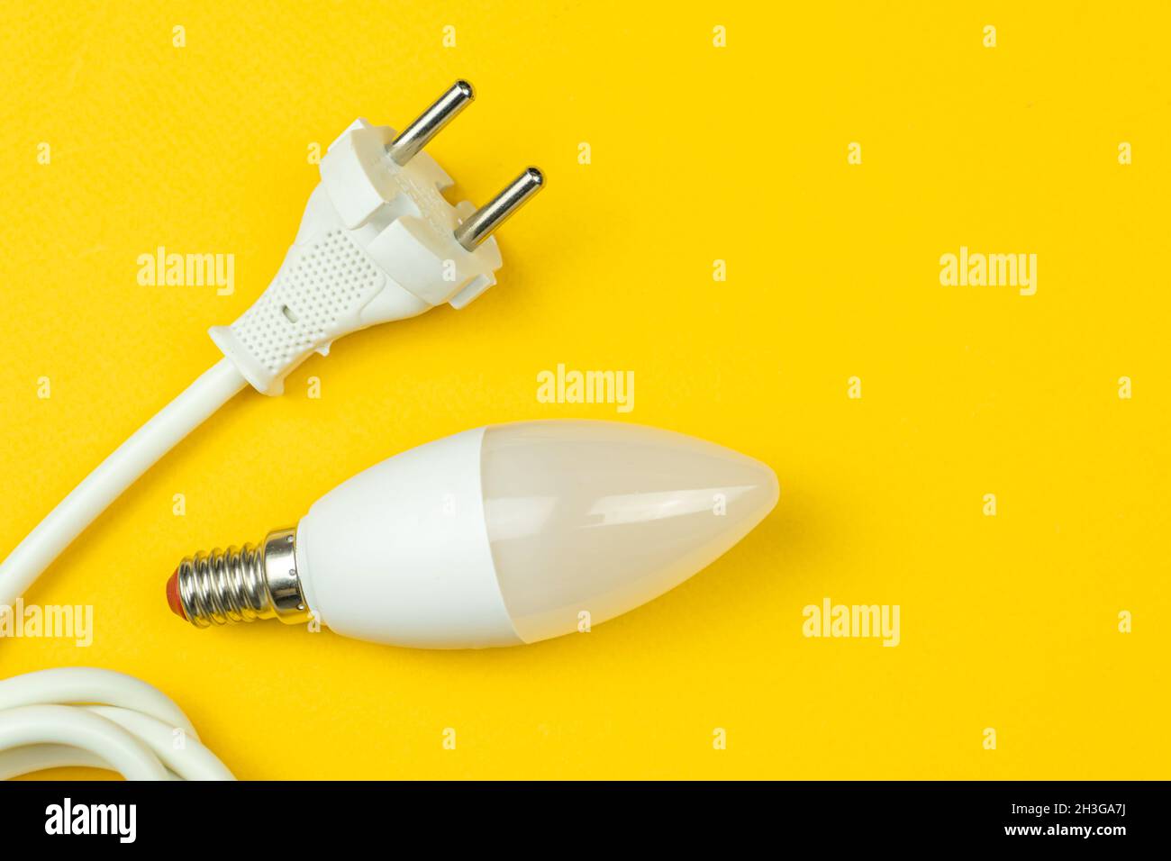 Energy efficiency with LED light bulb and electrical power cable with ...