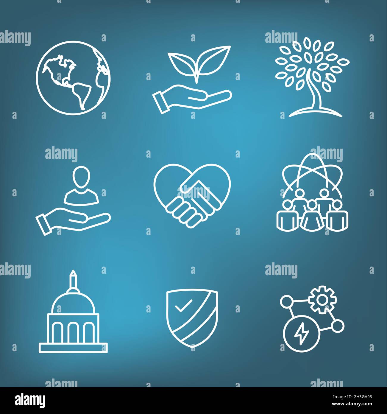 Environment or Environmental and Social Government with Governance Icon ...