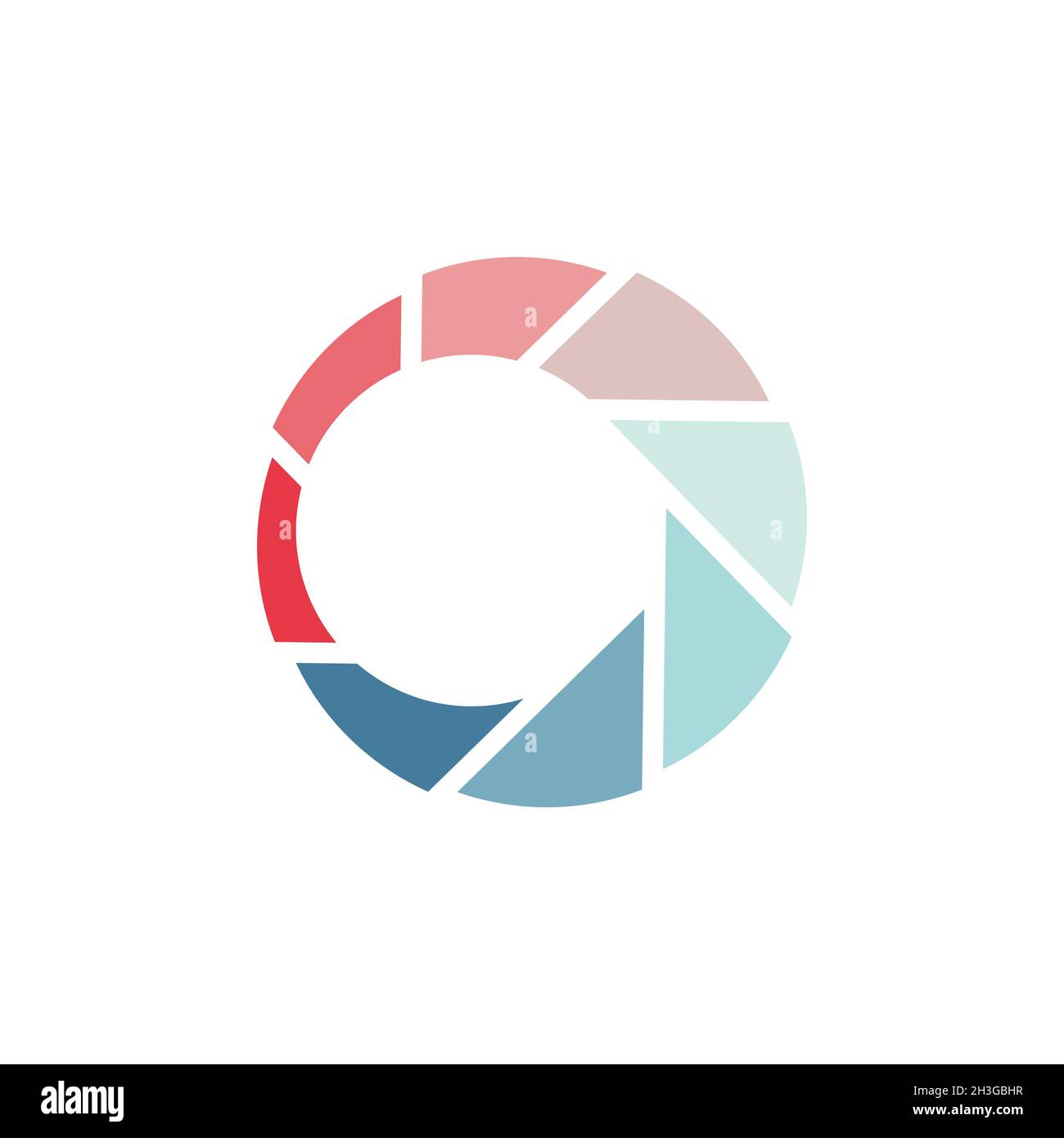 Modern shapes in Circle abstract technology logo. kaleidoscope circle ...