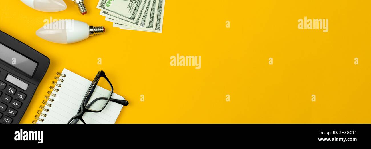 Energy saving. Calculating house energy efficiency rate. Calculator ...