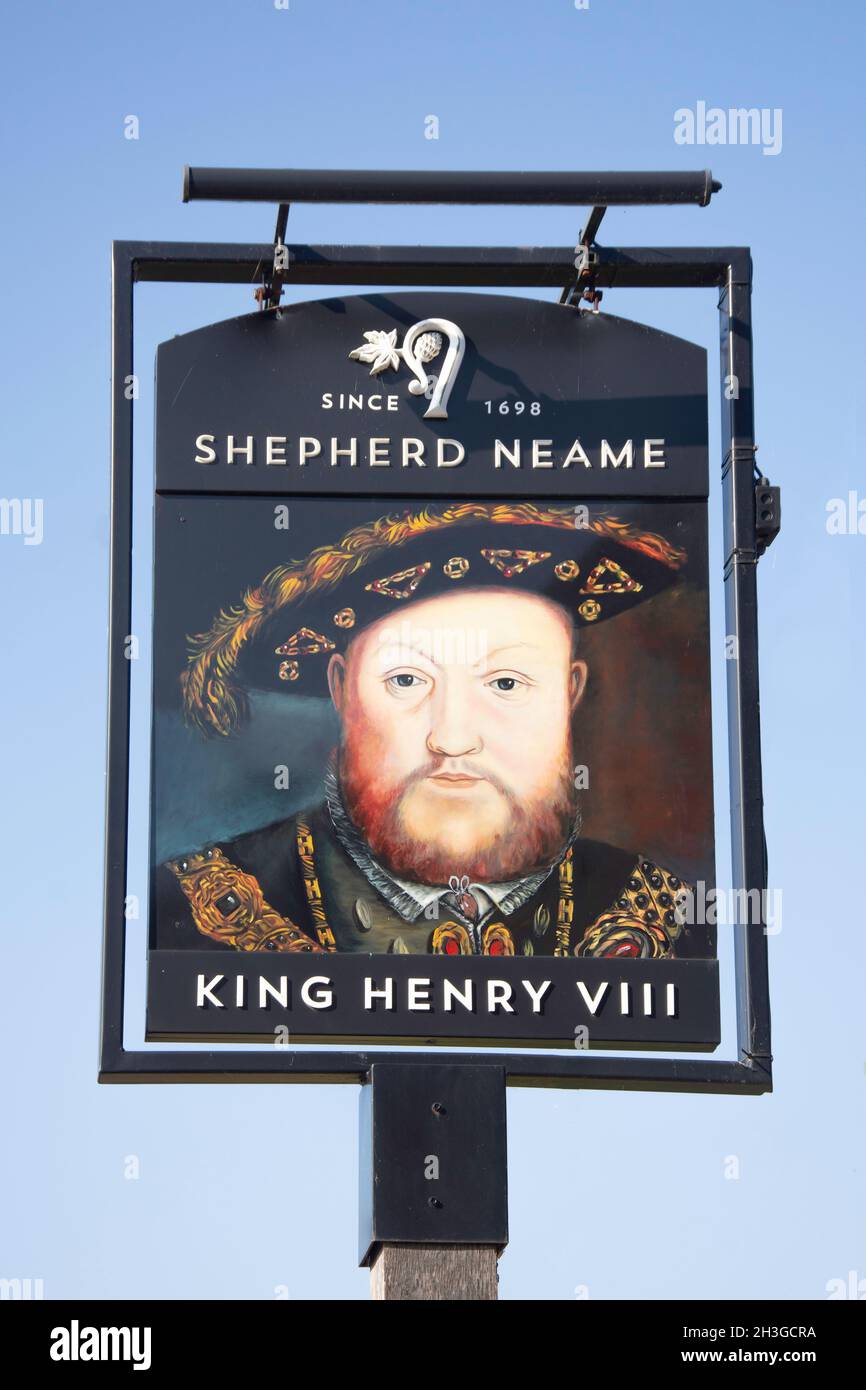 Pub sign, King Henry VIII country pub & kitchen, Hever Road, Hever ...