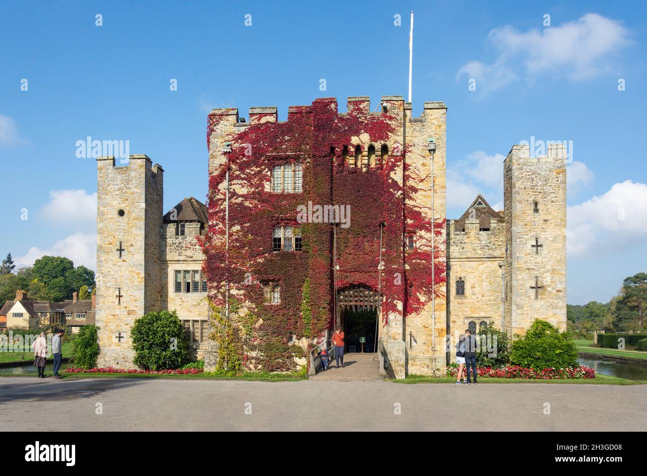 13th century Hever Castle, Hever, Kent, England, United Kingdom Stock ...