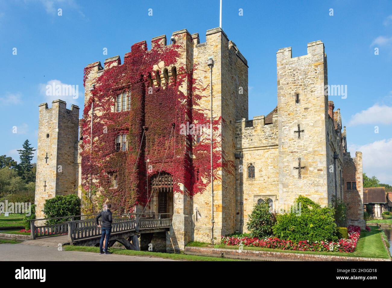 13th century Hever Castle, Hever, Kent, England, United Kingdom Stock ...