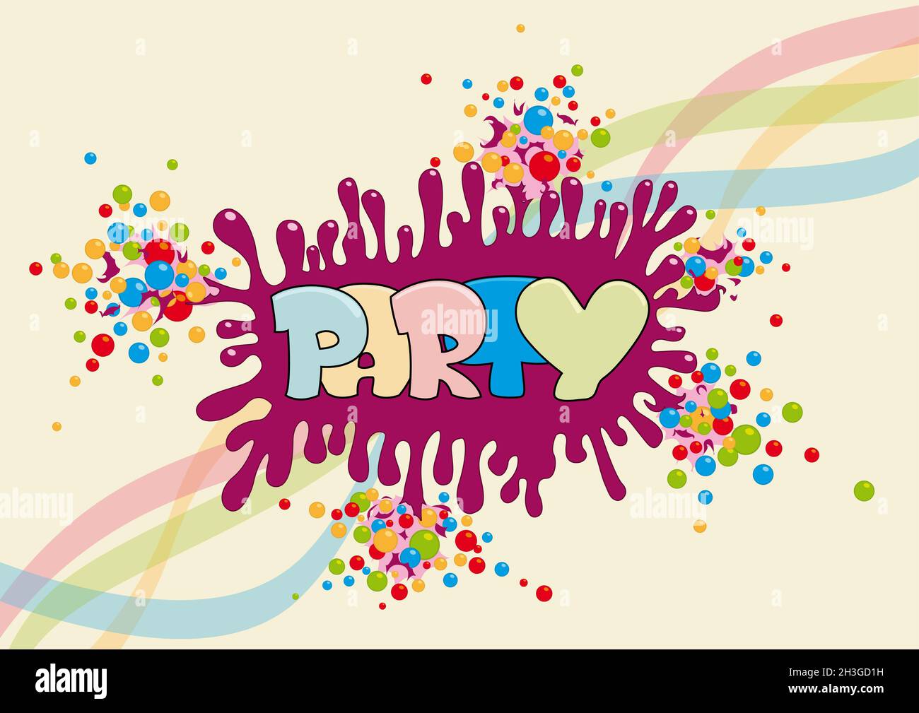The Word Party In Graffiti
