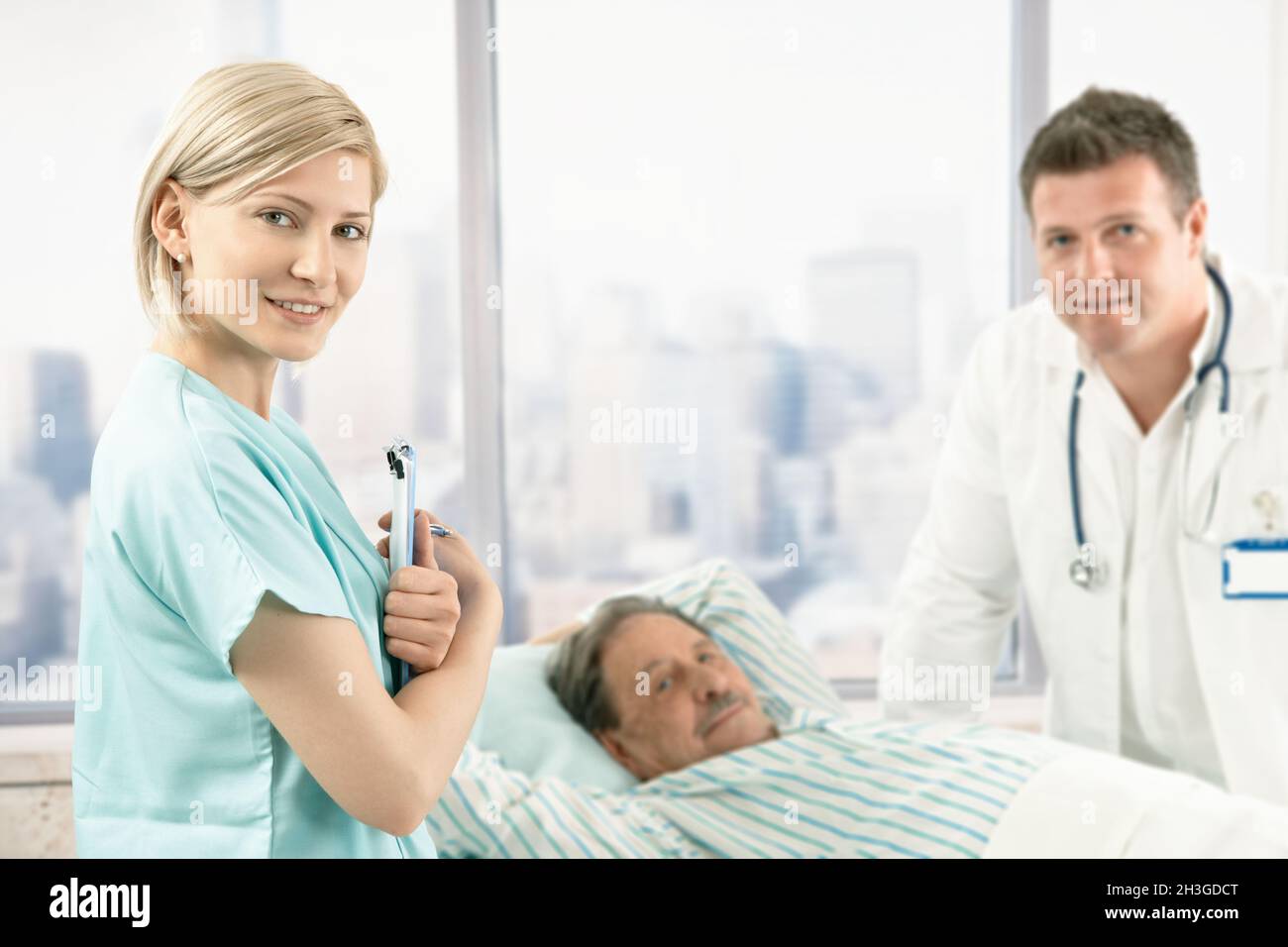 Portrait of hospital nurse at work Stock Photo - Alamy