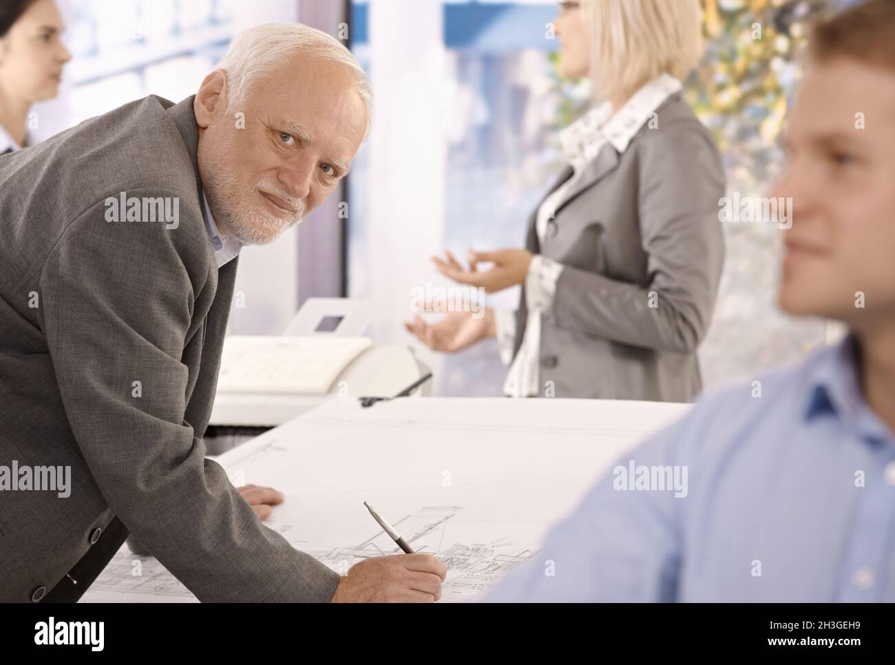 Senior designer at work Stock Photo - Alamy