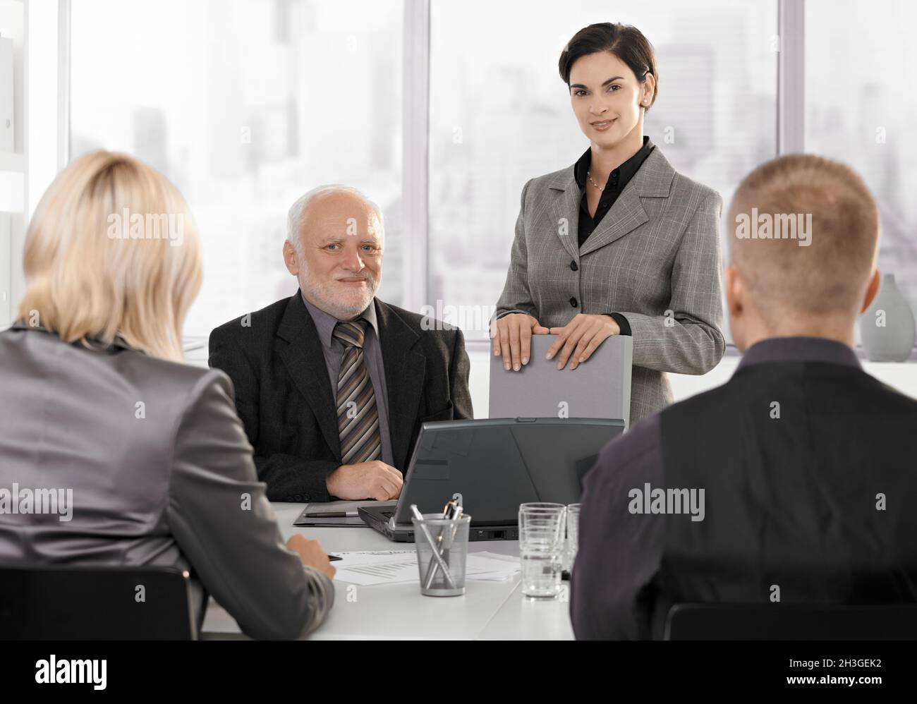 Businesspeople at formal meeting Stock Photo - Alamy