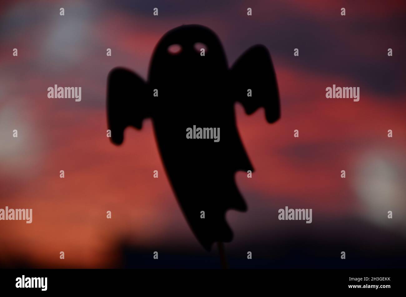 Scary ghost on dark background abstract background for halloween ...