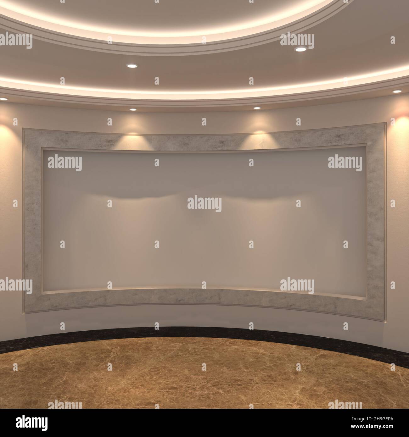 3d Rendering of an advertisement space in an elegant mall Stock Photo ...