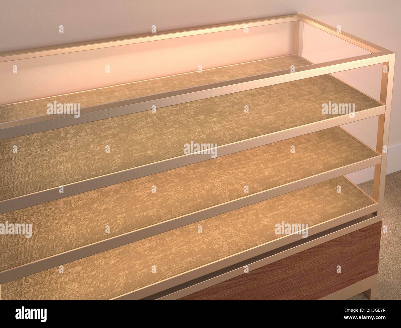 3d rendering of an elegant display table ready to insert your objects ...