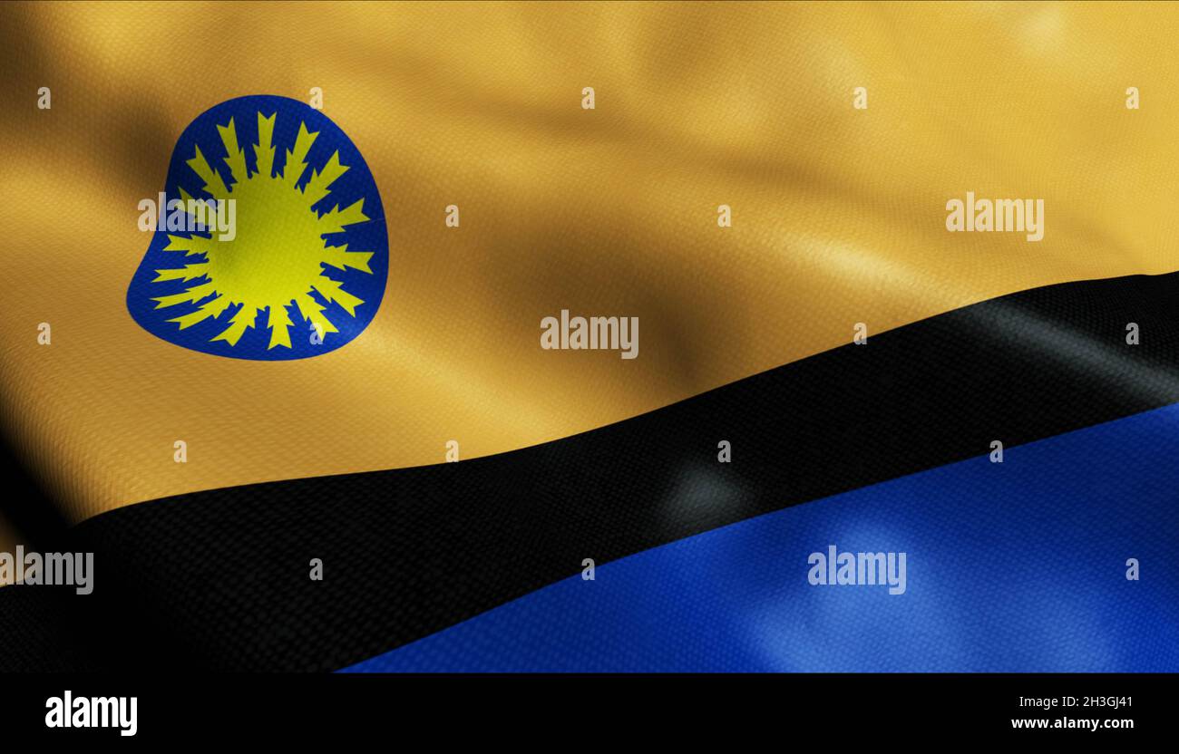 3D Illustration of a waving Venezuela state flag of Cojedes Stock Photo ...