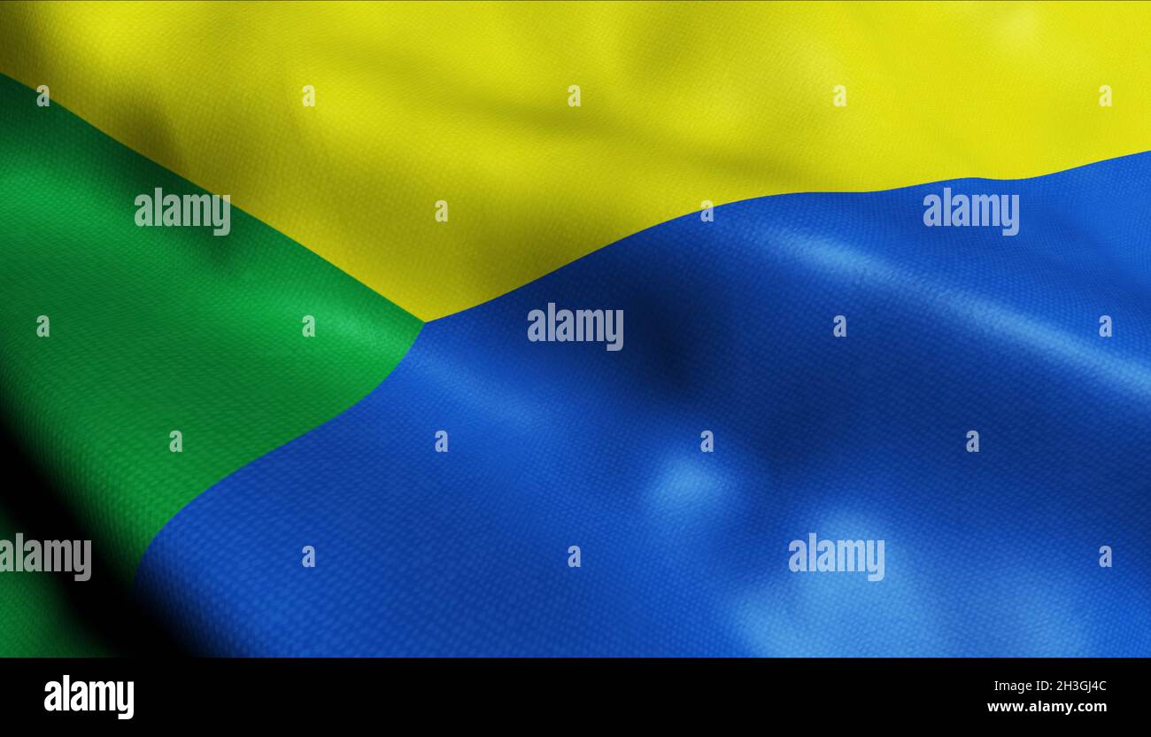 3D Illustration of a waving Venezuela city flag of Santa Rita Stock ...
