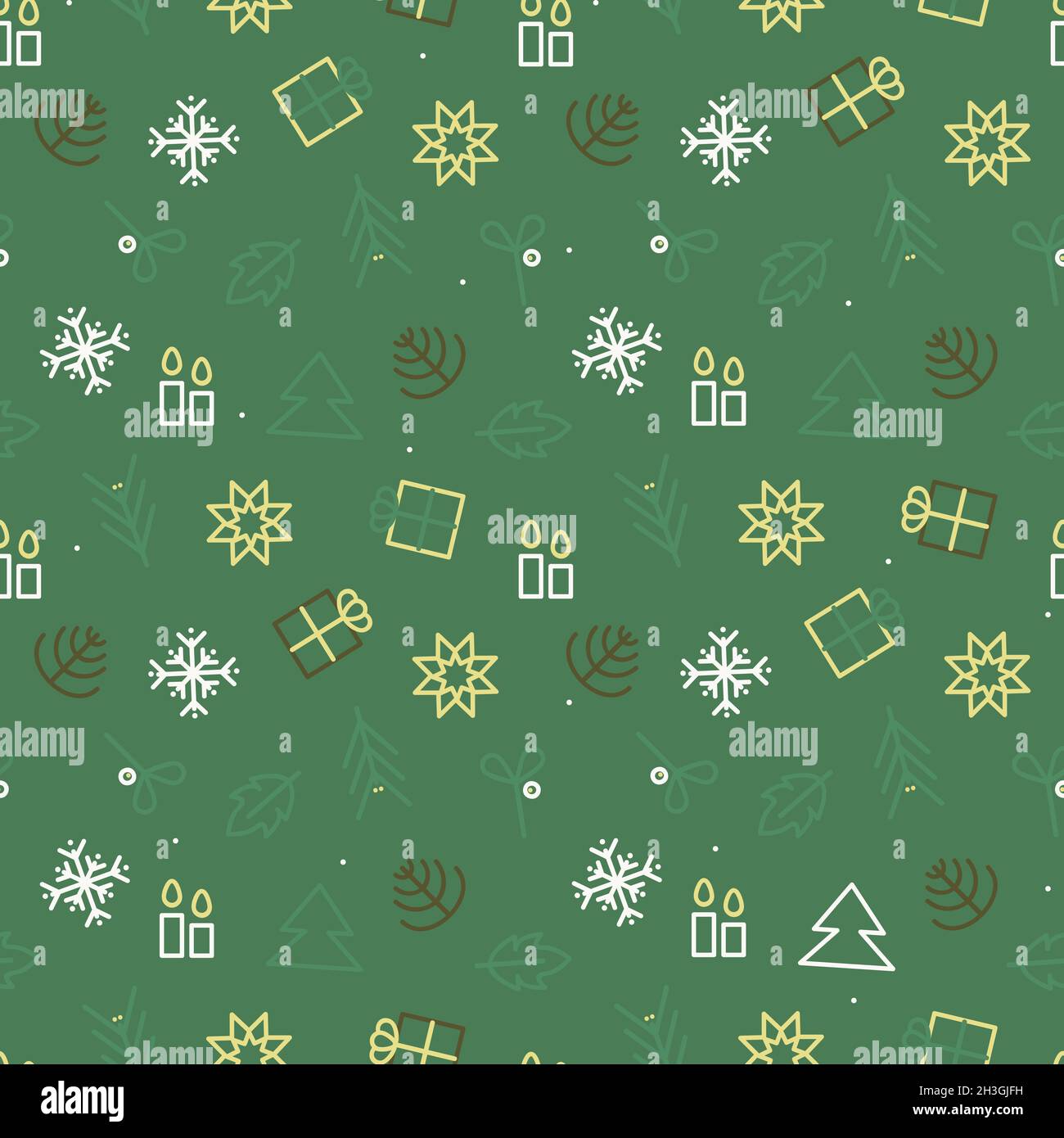Outline Christmas symbols - vector background Stock Vector Image & Art ...