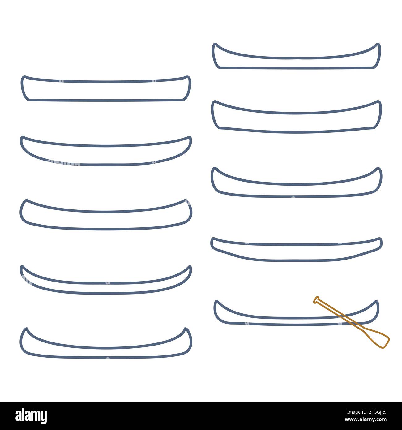 Outline boat types set - vector illustration Stock Vector Image & Art ...