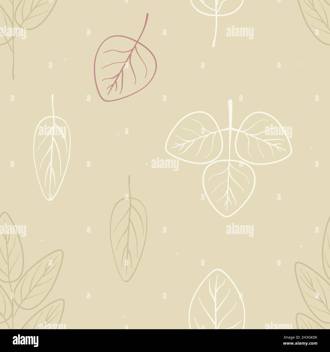 Outline leafs - vector background Stock Vector Image & Art - Alamy
