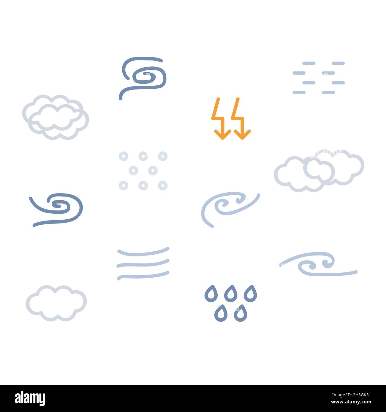 Storm symbols - vector illustration Stock Vector Image & Art - Alamy