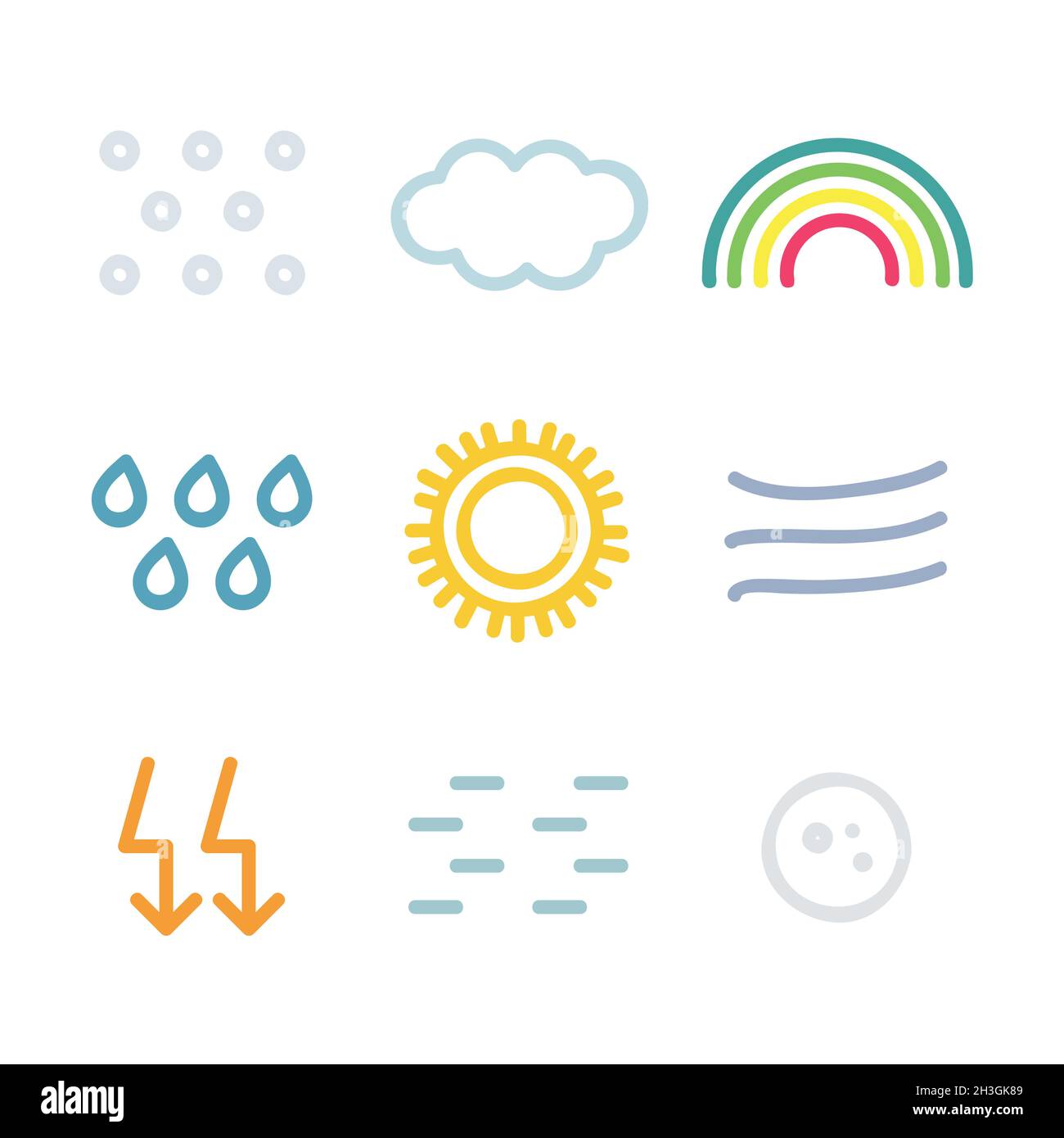 Weather icons set - vector illustration Stock Vector Image & Art - Alamy