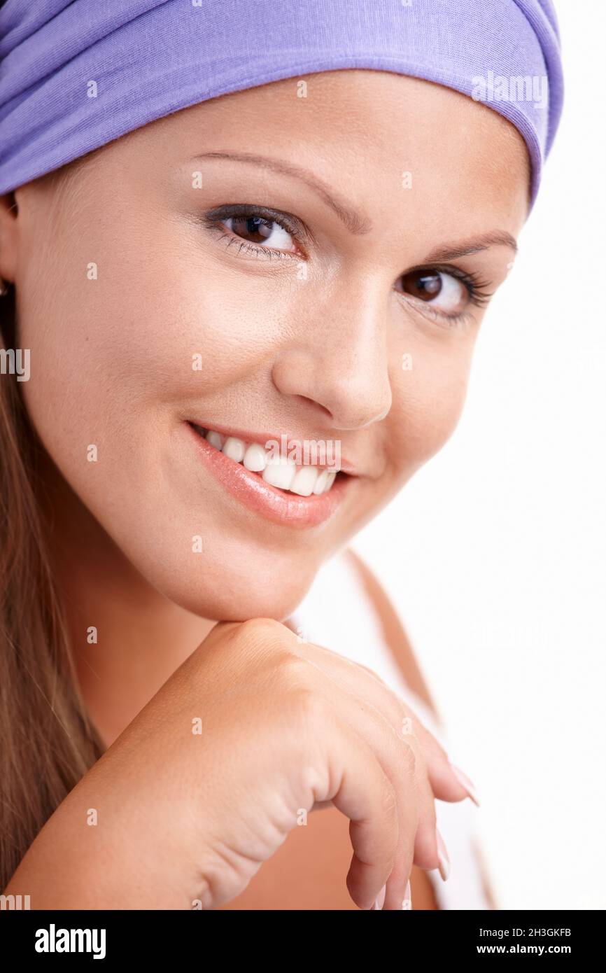 Portrait of pretty girl smiling Stock Photo - Alamy