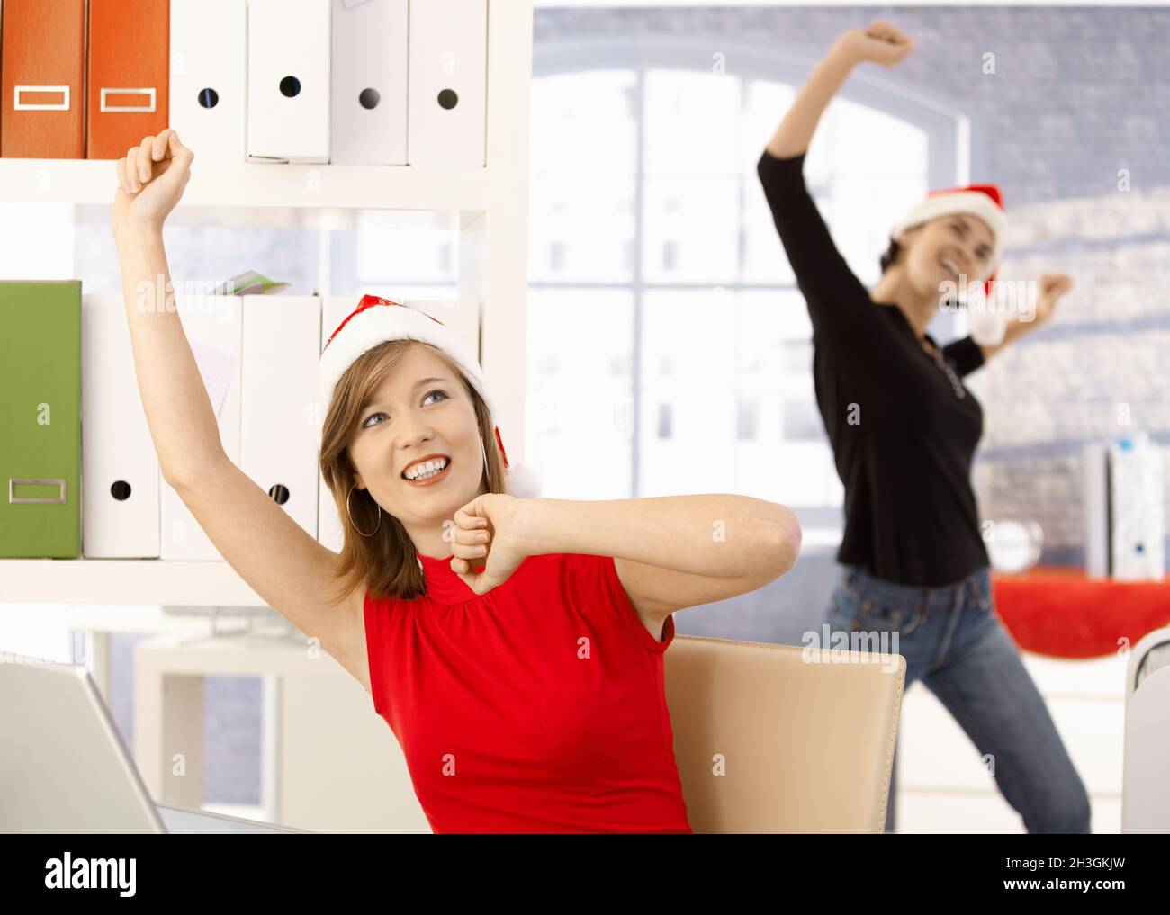 Christmas in office Stock Photo - Alamy
