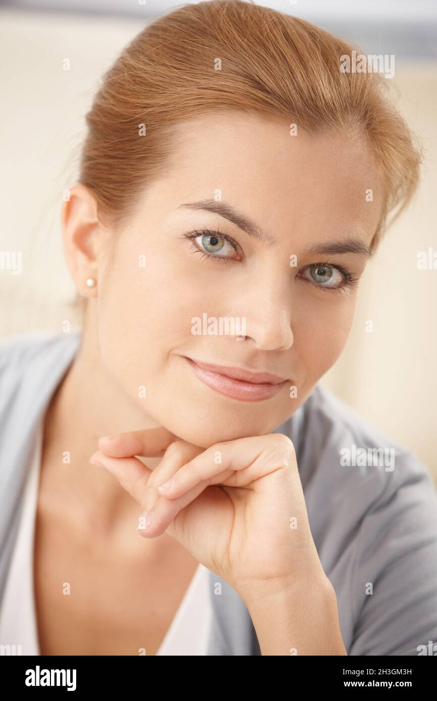 Closeup portrait of beautiful woman Stock Photo - Alamy