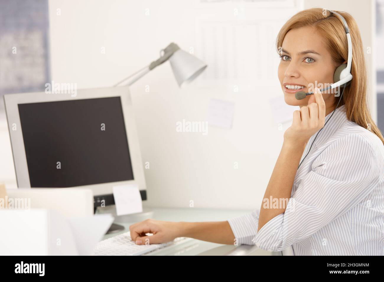 Call center girl hi-res stock photography and images - Alamy