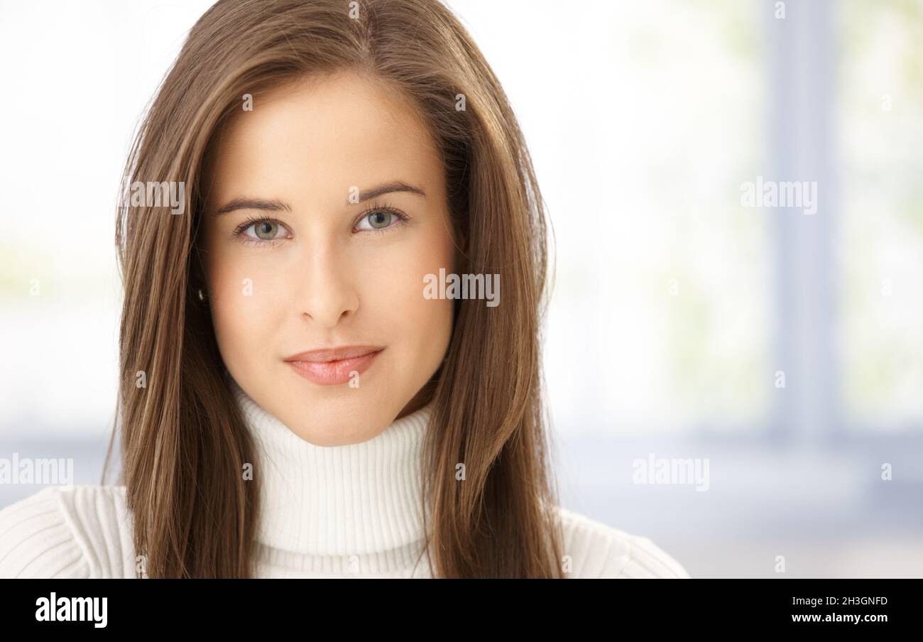Closeup portrait of female face Stock Photo - Alamy