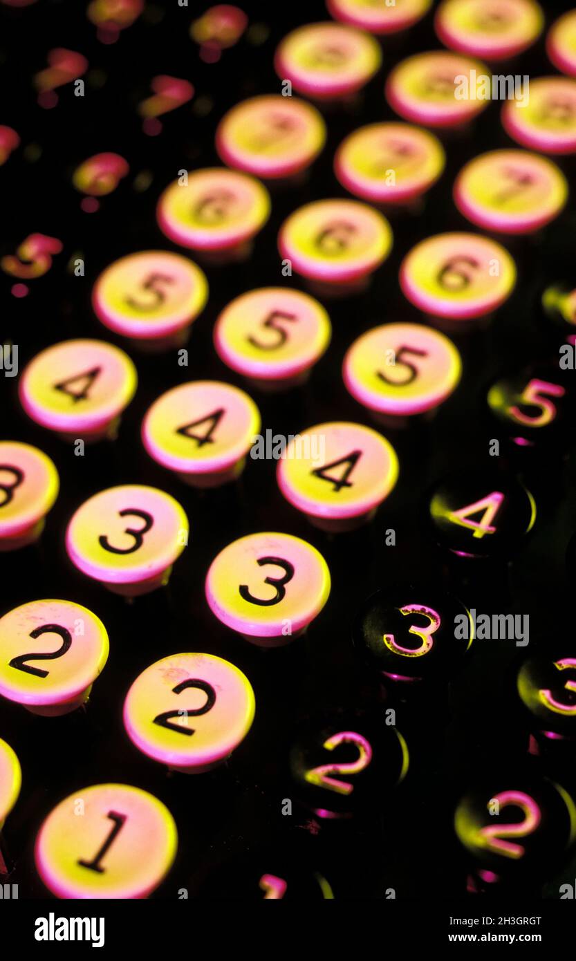 Old vintage calculating machine close hi-res stock photography and ...