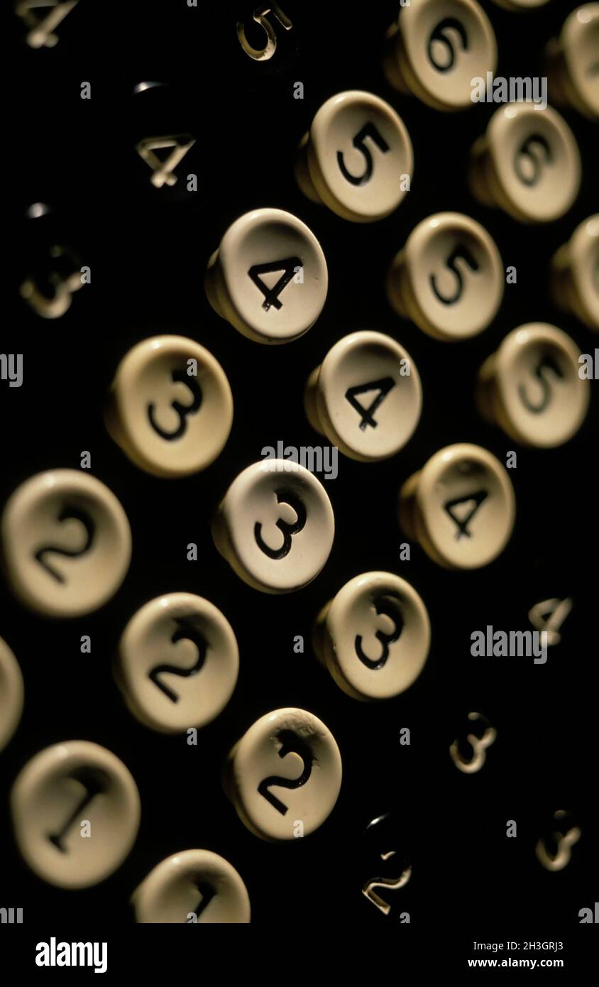 Old vintage calculating machine close hi-res stock photography and ...