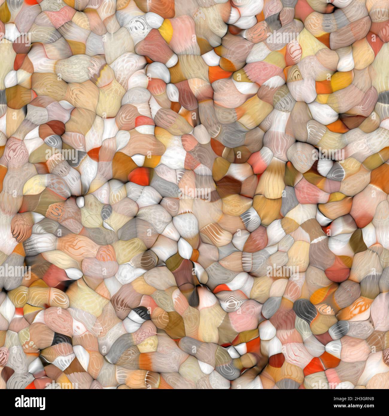 Distorted spot blotch effect seamless pattern. Vibrant boho organic ...