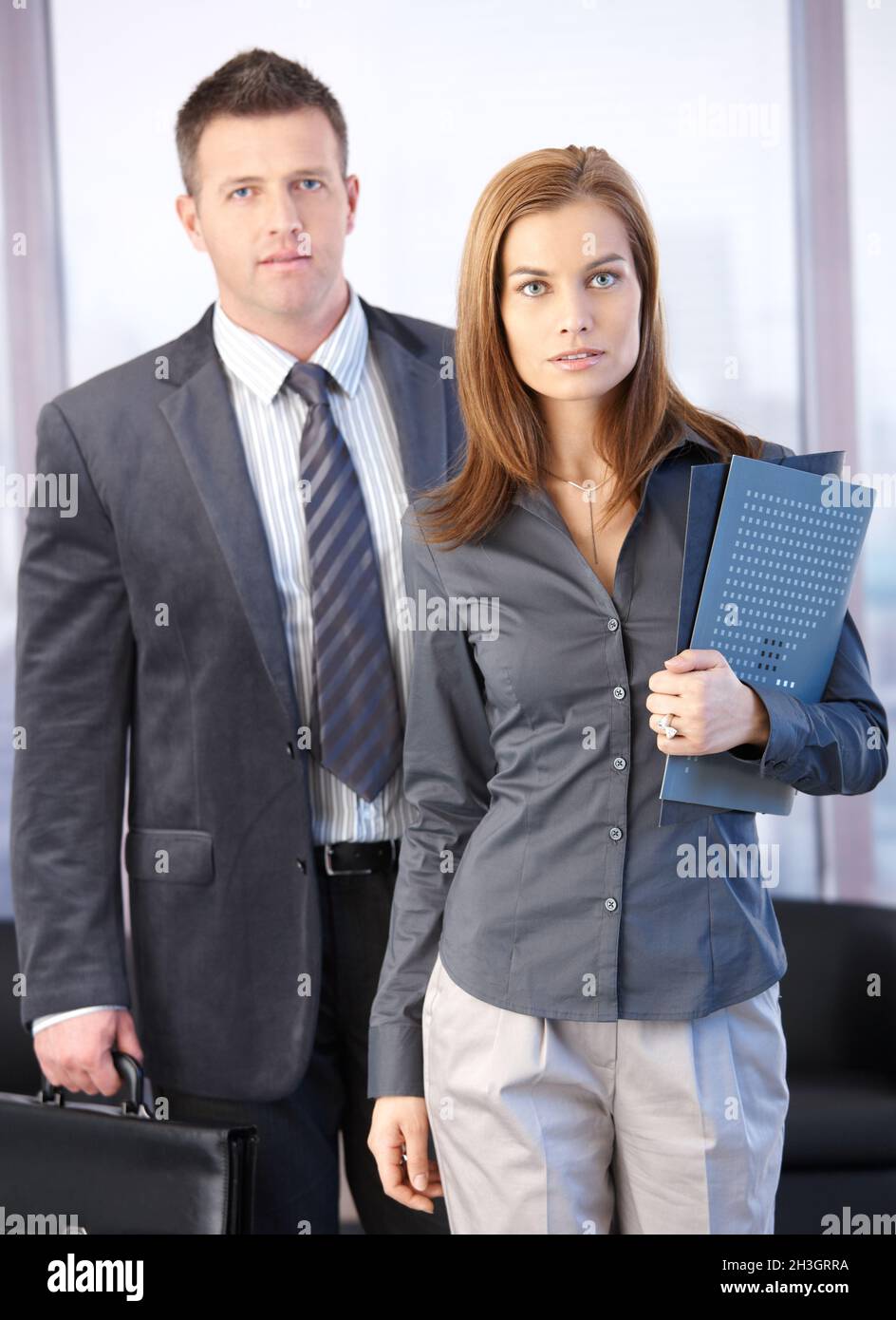 Boss and secretary going to meeting Stock Photo - Alamy