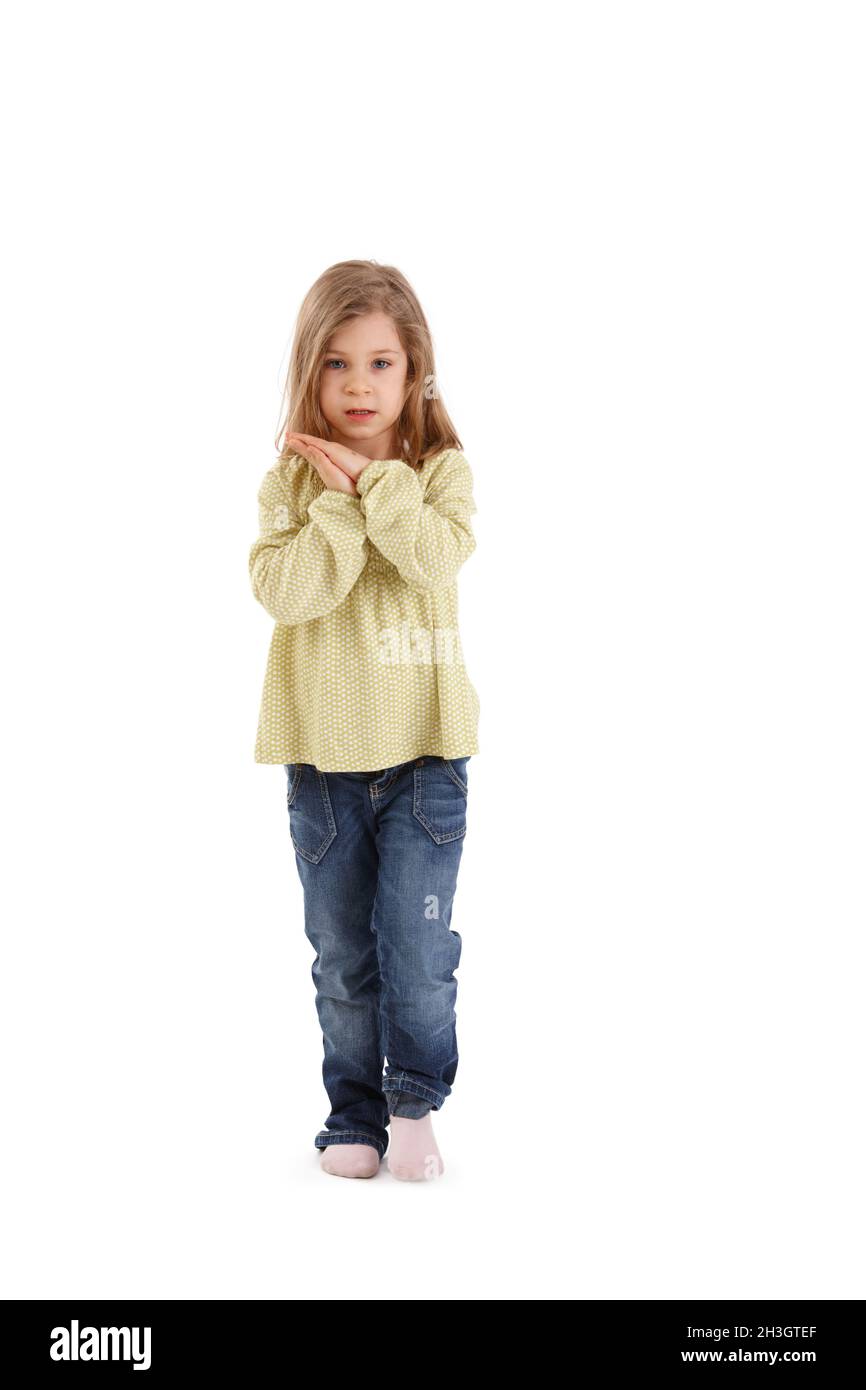 Sweet small girl posing Stock Photo - Alamy
