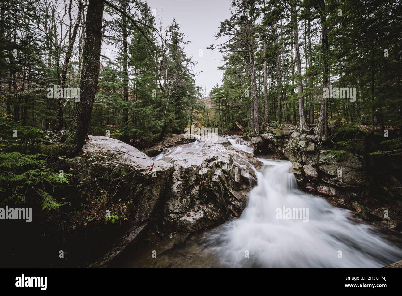 Beautiful Scene of The Basin, Franconia Notch State Park, Lincoln, NH, Pemigewasset River Stock ...
