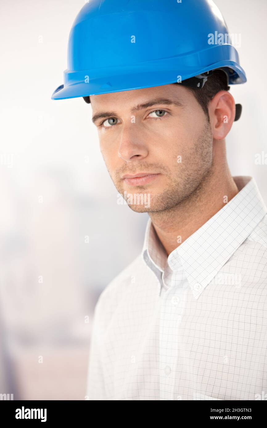White man engineer helmet hi-res stock photography and images - Alamy