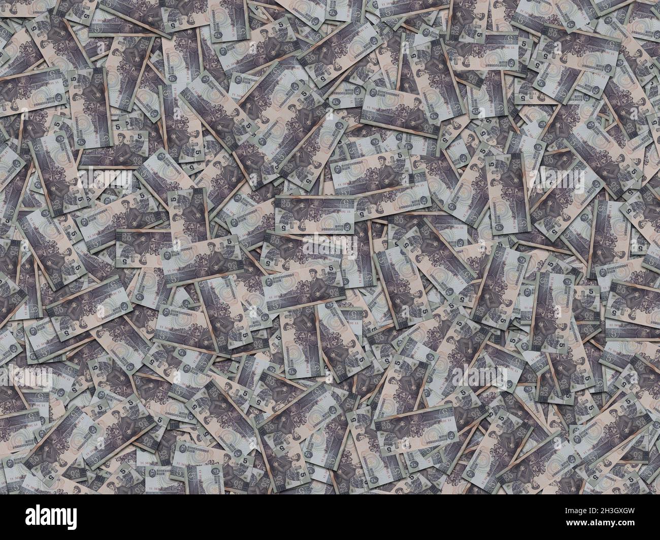 Top view of North Korean won banknotes Stock Photo - Alamy