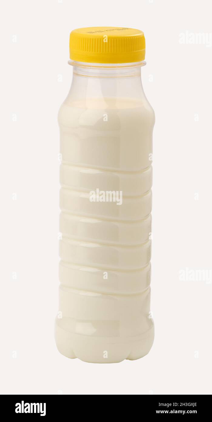 Empty plastic bottle of yoghurt or milk Stock Photo - Alamy