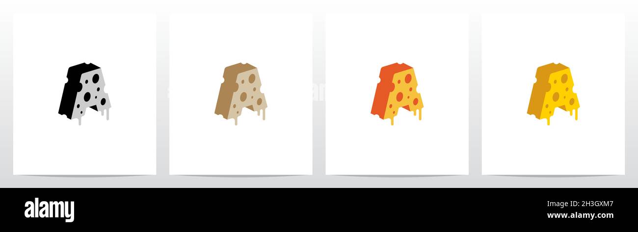 Cheese Block Letter Logo Design A Stock Vector Image & Art - Alamy