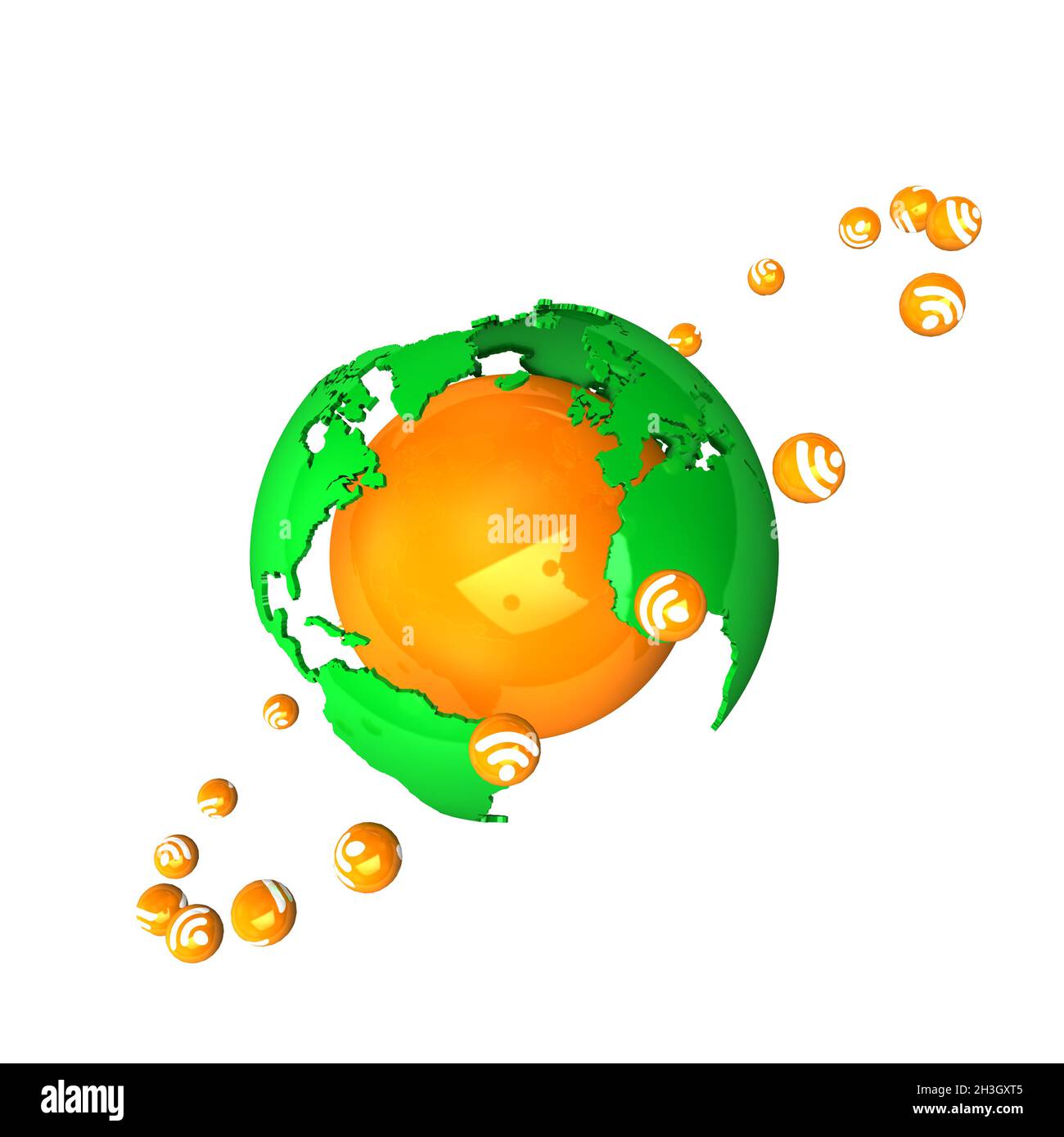 Orange earth Cut Out Stock Images & Pictures - Alamy