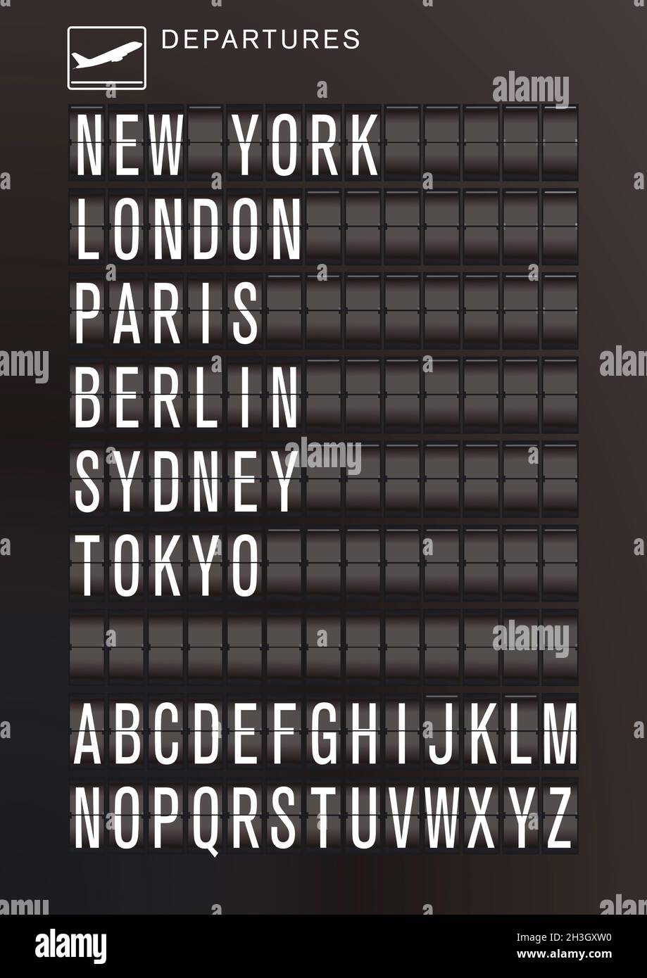 Airport alphabet hi-res stock photography and images - Alamy