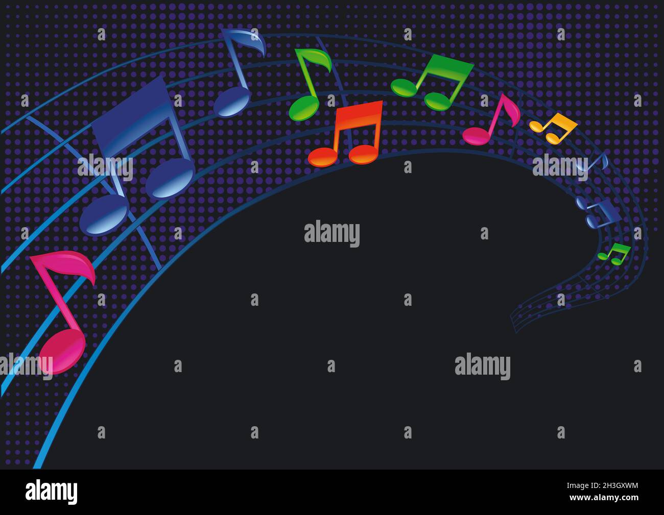 Abstract music notes Stock Photo - Alamy