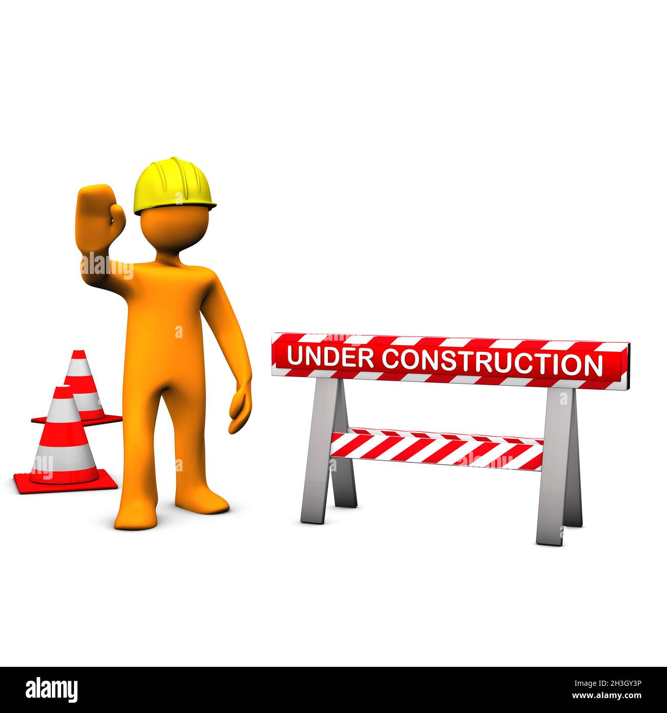 Cartoon character construction cone sign hi-res stock photography and ...