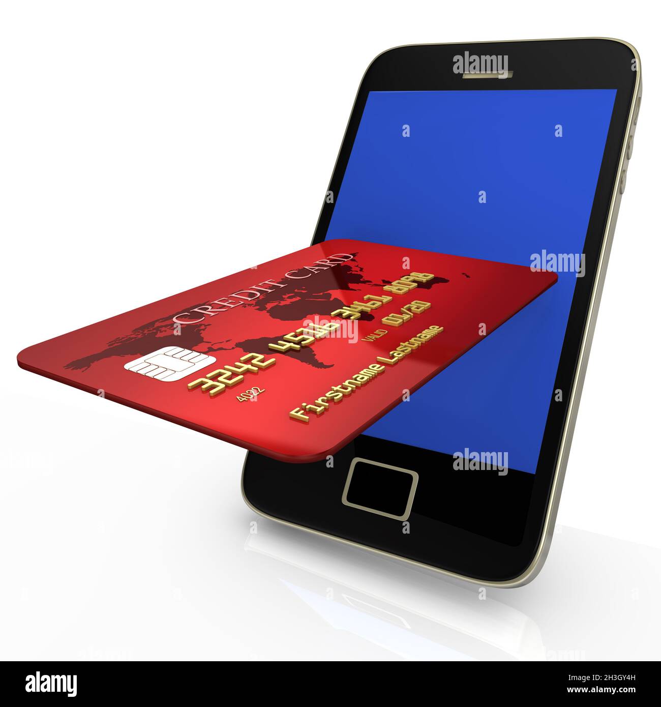 Mobile banking shopping online Cut Out Stock Images & Pictures - Alamy