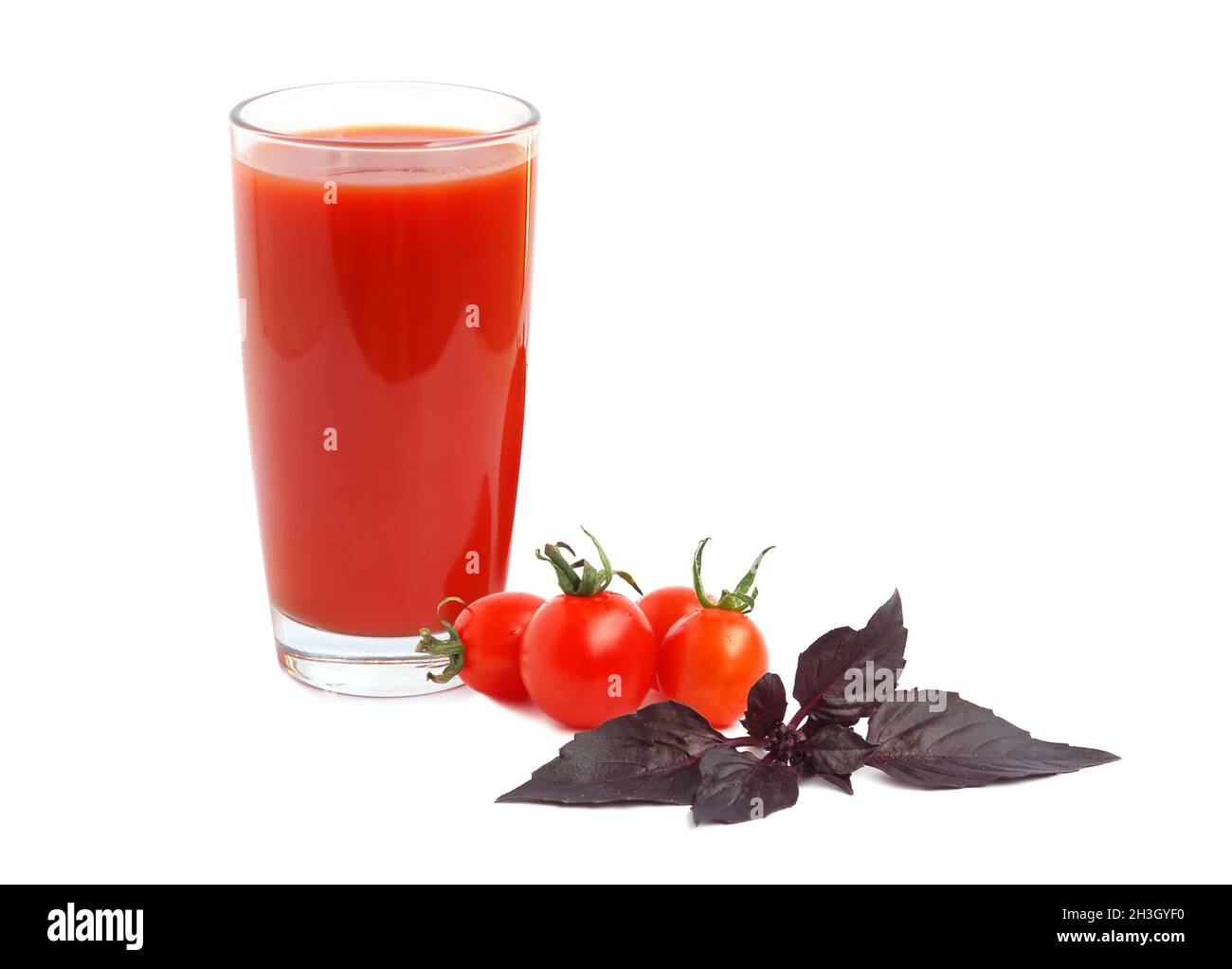 Red tomato basil leaf Cut Out Stock Images & Pictures - Alamy