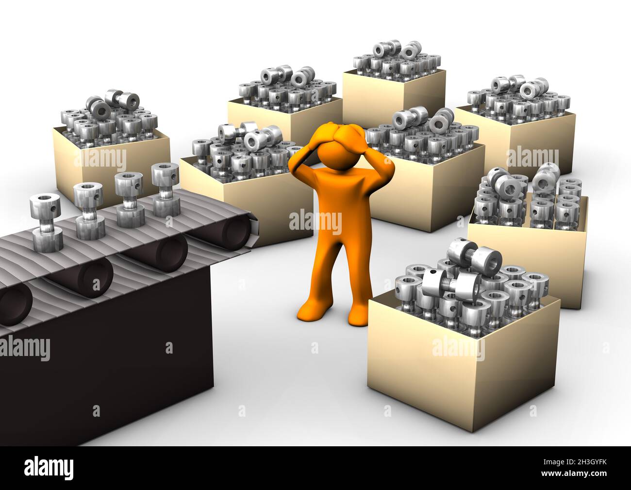 Overproduction hyperproduction production surplus hi-res stock ...