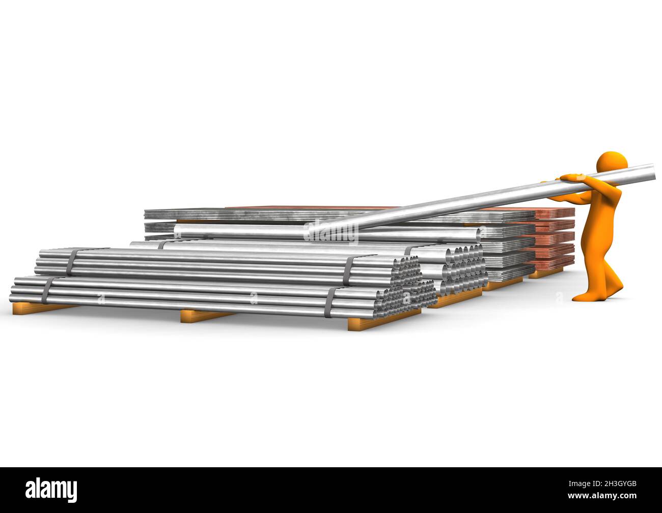 Copper and steel pipe Cut Out Stock Images & Pictures - Alamy