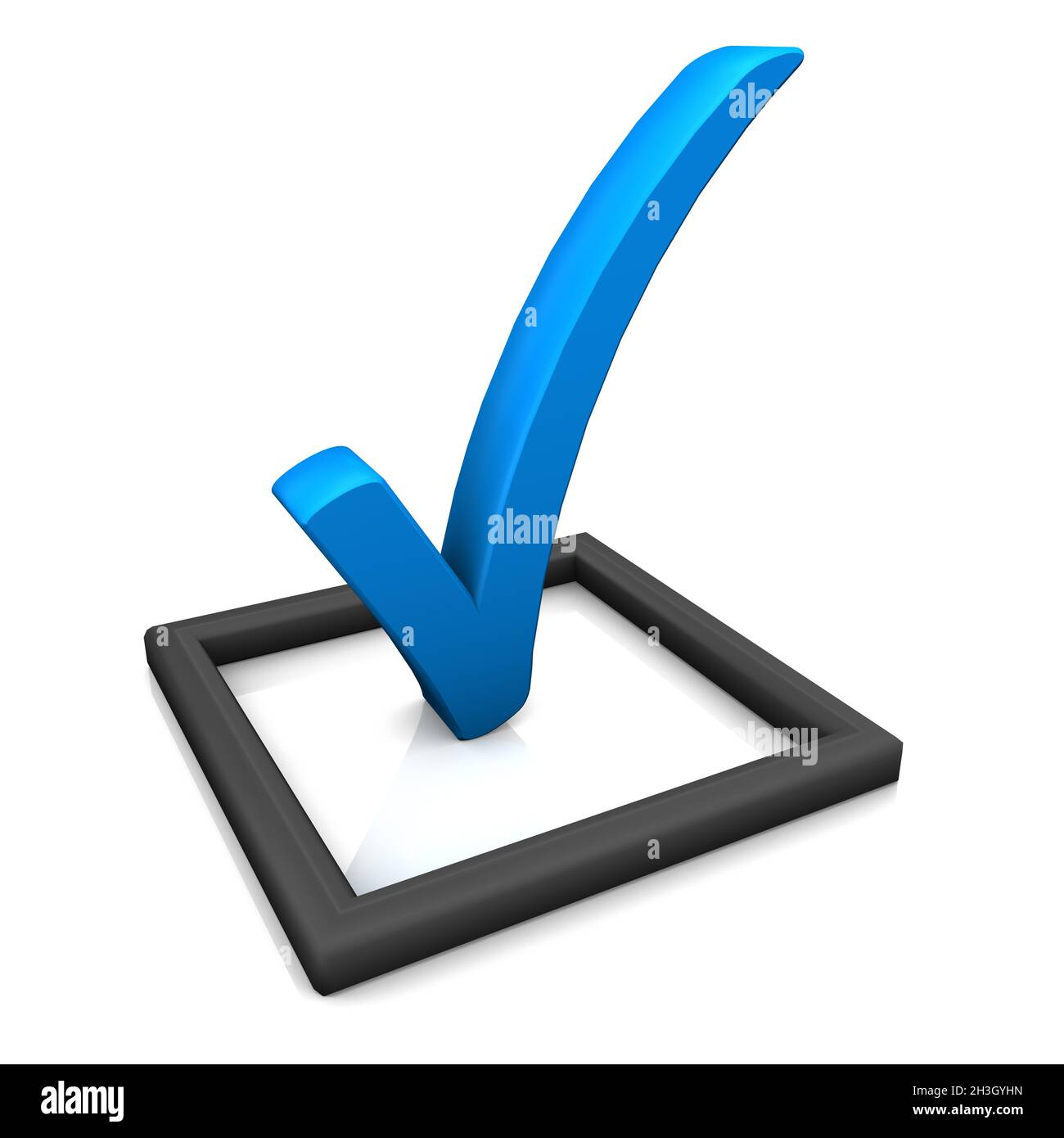 Check List Symbol Blue Stock Photo - Alamy