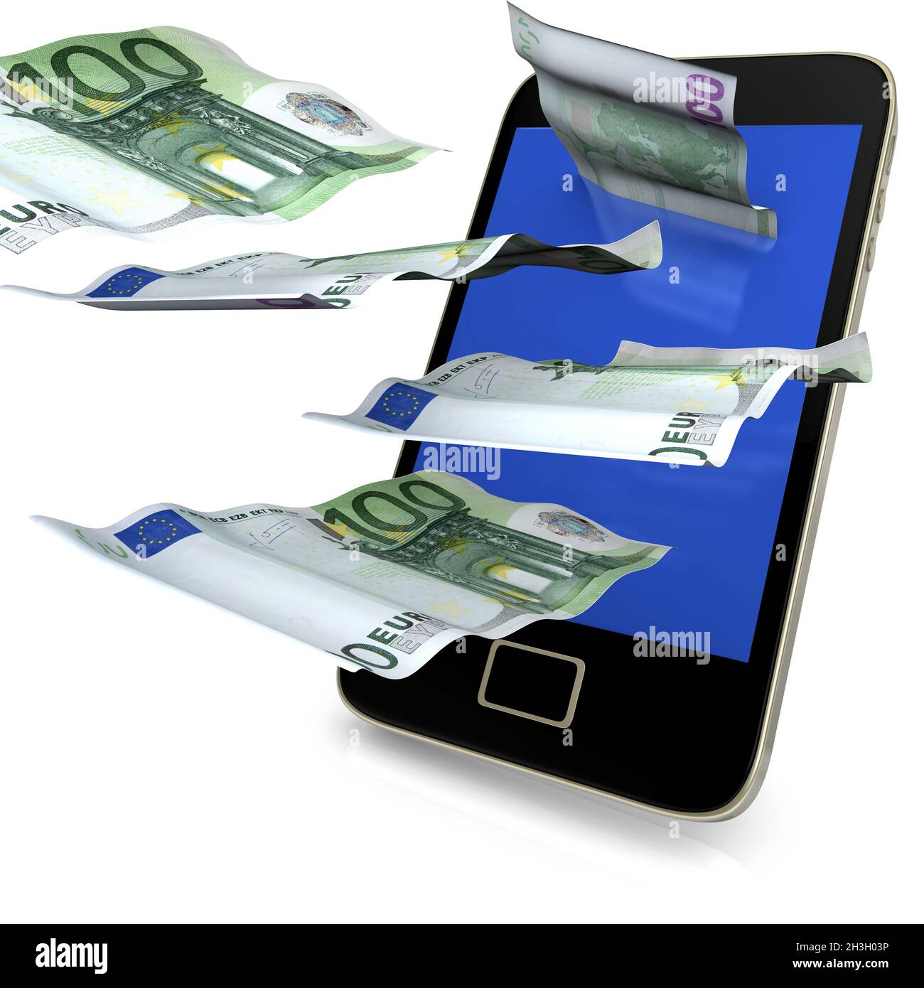 World money transfer smartphone Cut Out Stock Images & Pictures - Alamy