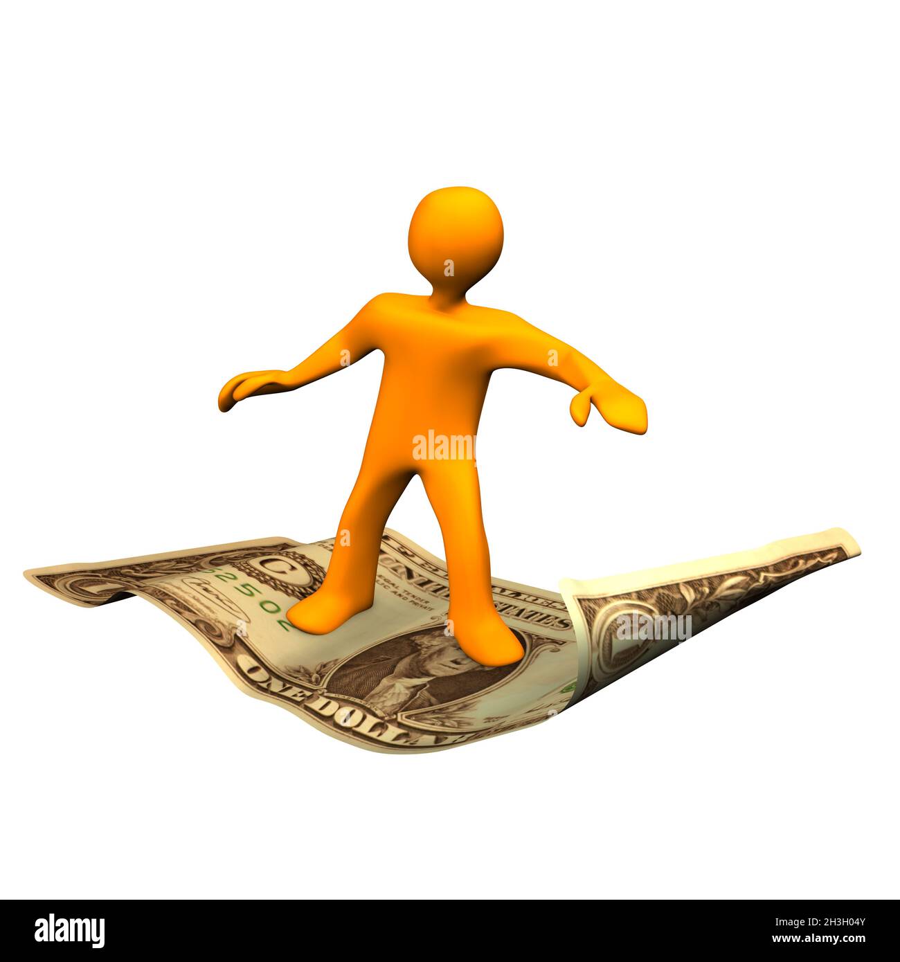 Cartoon money flying Cut Out Stock Images & Pictures - Alamy